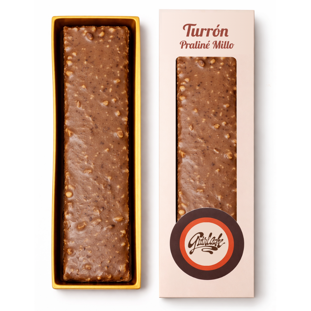 Turrón de praliné y millo (sin gluten)* - Guirlache Las Palmas